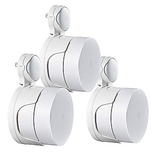 PETIMETI Wall Mount for Google WiFi[2020 Model],Sturdy Outlet Wall Mount for Round Plug Google WiFi with Cord Management(3 Pack)