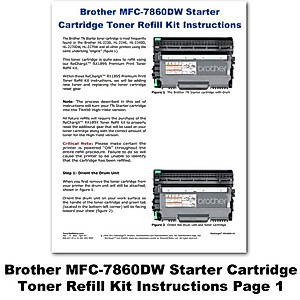 Brother MFC-7860dw Starter Cartridge Toner Refill Kit