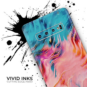 DesignSkinz Liquid Abstract Paint Remix V84 Protective Vinyl Decal Wrap Skin Cover Compatible with The Samsung Galaxy S20 (Screen Trim & Back Glass Skin)