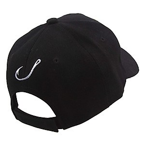 TOP HEADWEAR Fisherman Fish Now Work Later Baseball Cap - Black