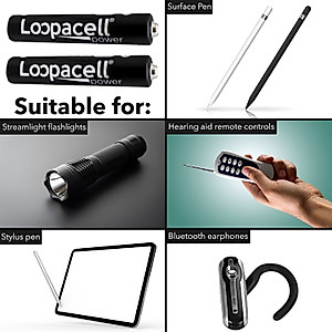 LOOPACELL AAAA Batteries, 1.5V Alkaline AAAA Battery (2 Pack)