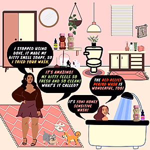 Pretty Kitty Boxx, Ph Balanced Daily Feminine Wash, Aloe Vera, Oregano, Chamomile Extract, Peppermint, Rosemary, 6.8, Fl Oz, (Pack Of 1) White