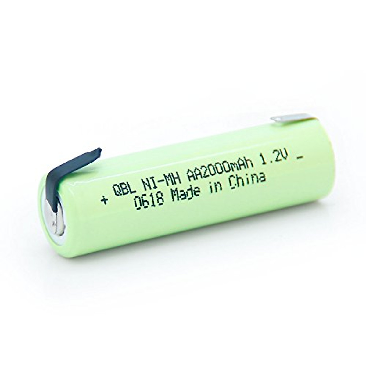 QBLPOWER NiMh 1.2V AA 2000mAh Razor Shaver Battery with Solder tab for Shaver (2pcs)