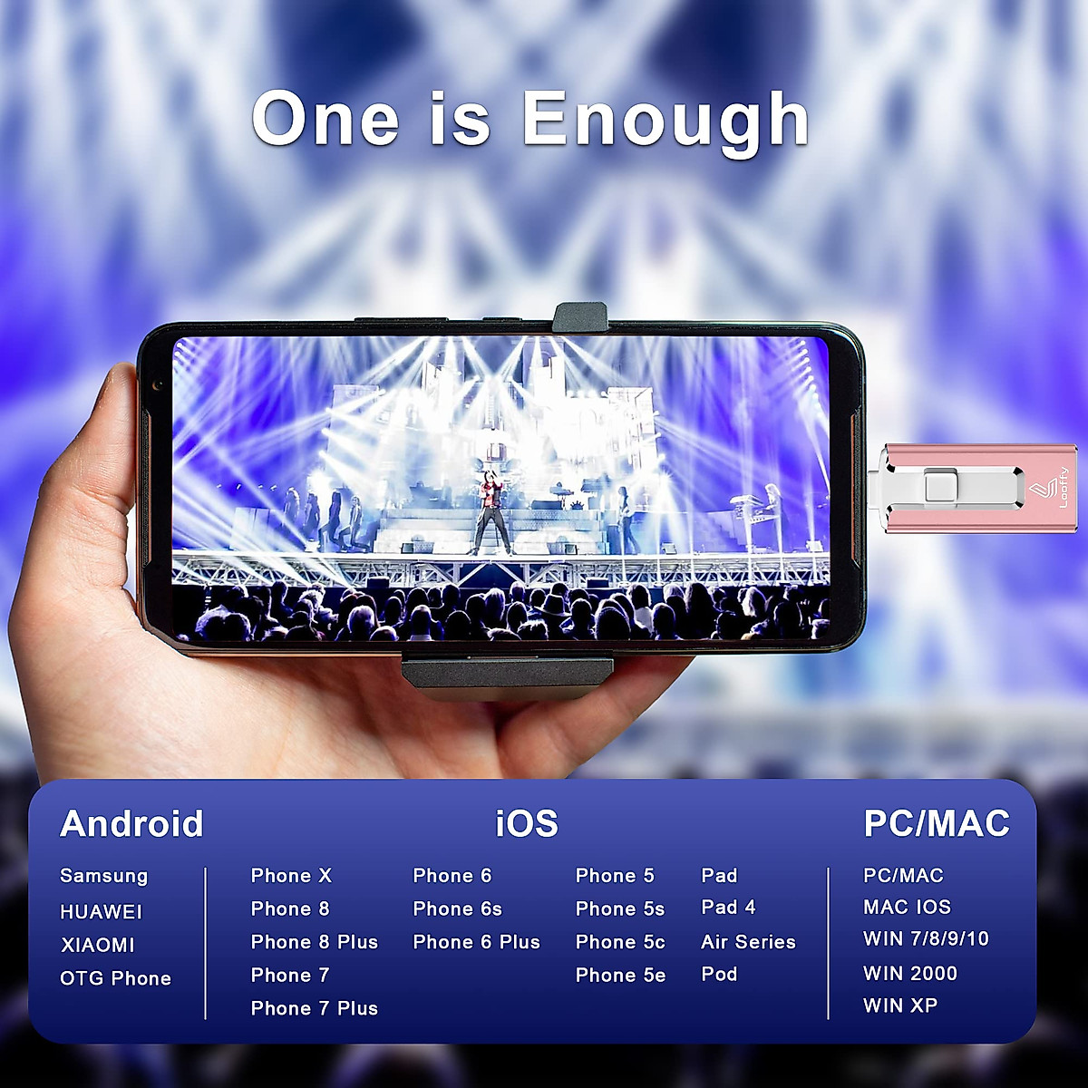 USB 3.0 Flash Drive, V-Star Photo Stick 128GB for Photos, Photostick Thumb Drive Compatible with Phone/iPad/iOS/Android/Mac/PC (Pink 1)