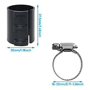 WHYHKJ 6PCS Home Office Desk Chairs Fixing a Sinking Office Chair Cylinder Alternatives Gas Lift with 12PCS Stainless Steel Hose Clamps