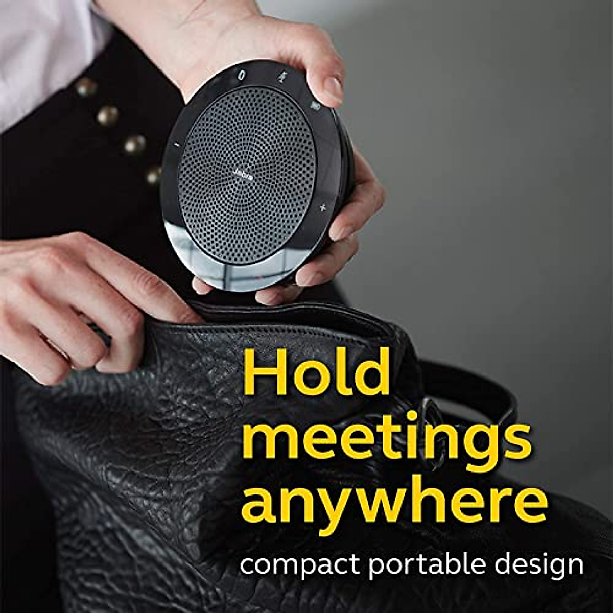 Jabra Speak 510 UC Portable USB & Bluetooth Speakerphone – Easy Setup, Portable Speaker for Holding Meetings Anywhere with Outstanding Sound Quality (510 7510-209)
