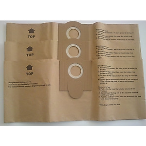 Fein 3 Turbo I 913038K01 Disposable Paper Bags Turbo I Models, Generic 3pk.