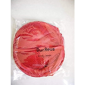 Portable Large Rectangle Laundry Basket with Carry Handles Big Heavy Duty Pop Up Nursery Clothes Hamper Folding Mesh Room Organizer Storage Red