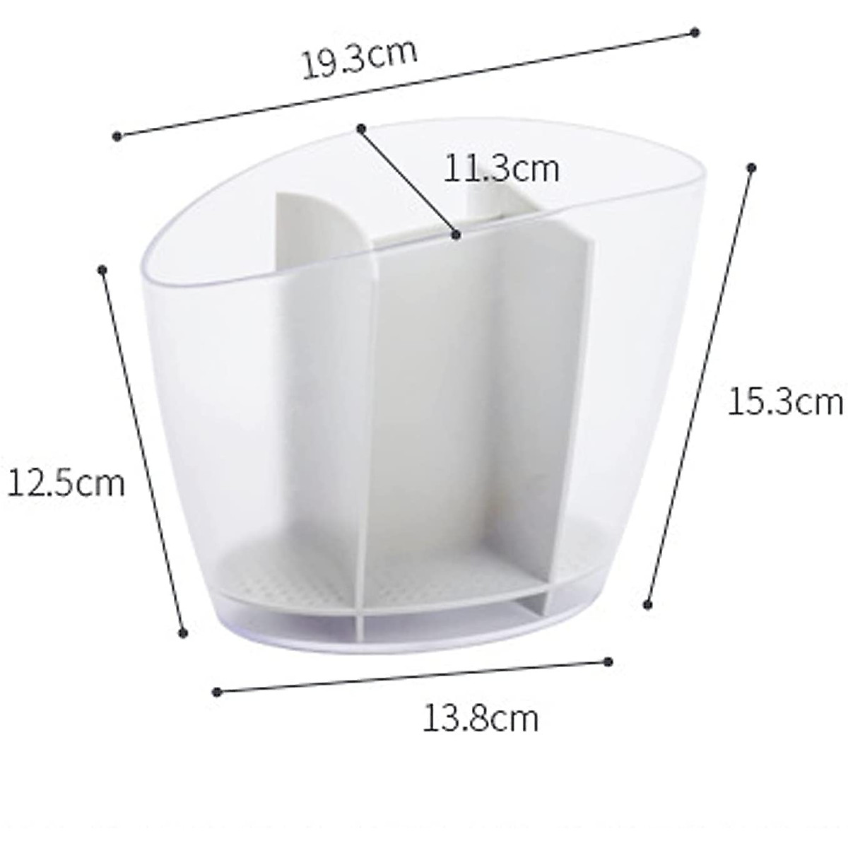 ceramic Utensil Caddy Creative Home Kitchen, Removable and Washable Chopstick Drain TubeSimple and Multi-Purpose Plastic Tableware Storage Tube Pen Holder chopstick holder (Color : Green)