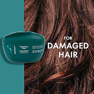 Alfaparf Milano Semi Di Lino Reconstruction Reparative Mask for Damaged Hair, Sulfate Free - Safe on Color Treated Hair - Paraben and Paraffin Free - Professional Salon Quality, 6.88 Fl Oz (200 ml)