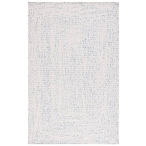 Safavieh Abstract Collection 6' x 9' Blue/Ivory ABT480M Handmade Wool Area Rug