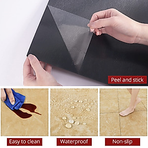 WESTICK Thick Yellow Marble Floor Tiles Peel and Stick Waterproof Bathroom Marble Floor Tiles Self Adhesive Removable Flooring Tile Stickers for Kitchen Bedroom, Beige Topaz Texture 12 x 12 IN 20 Pack