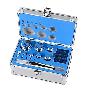 Goetland Certificated F1 Scale Calibration Weight Kit Set 25 pcs 1mg-1kg Stainless Steel High Precision for Balance Digital Scale Lab Education