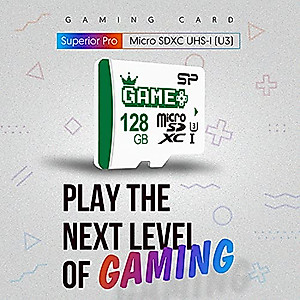 Silicon Power 128GB SDXC Micro SD Card Nintendo-Switch Gaming Memory Card with Adapter, Write Speed 80MB/s