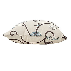 Christopher Knight Home Ippolito Fabric Pillows, 2-Pcs Set, White and Blue Floral