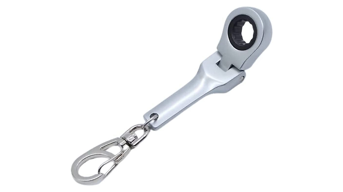 GT//Rotors 10mm Ratchet Wrench Keychain - Compact & Durable Tool