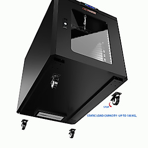Sysracks 12U 35 inch Depth Soundproof Server Rack Cabinet Quiet Server Cabinet Enclosure Silent Acoustic Server Rack up to 36% Noise Reduction