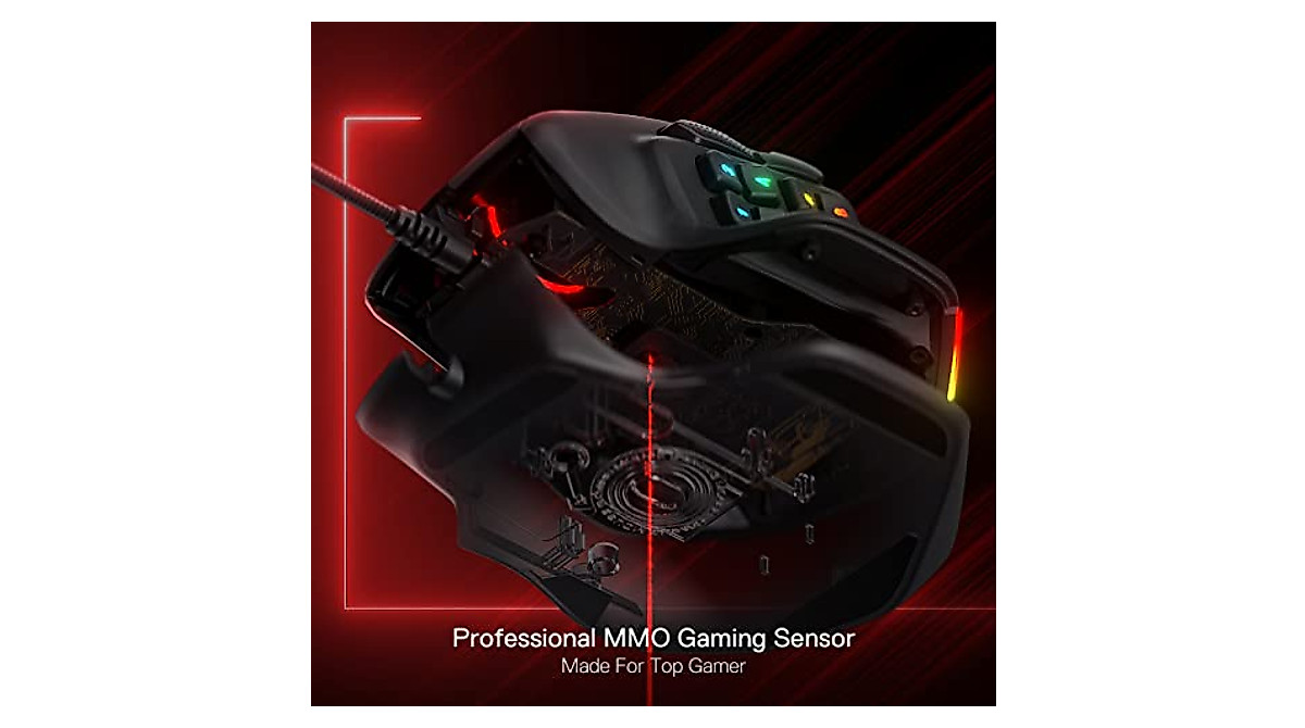 Redragon M811 Aatrox MMO Gaming Mouse - 15 Programmable Buttons