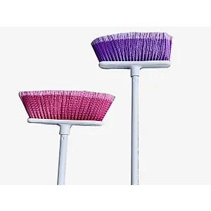 The Original Soft Sweep Magnetic Action Broom - 2 Brooms - Purple and Pink