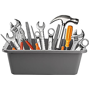 Dicunoy 4 Pack Plastic Bus Tubs, 8L Dish Tubs Food Service Tub, Kitchen Rectangle Wash Dish Basin Pans, Small Meat Lugs, Concrete Cement Mixing Tray, Commercial Tote Box for Home, RV, Camping