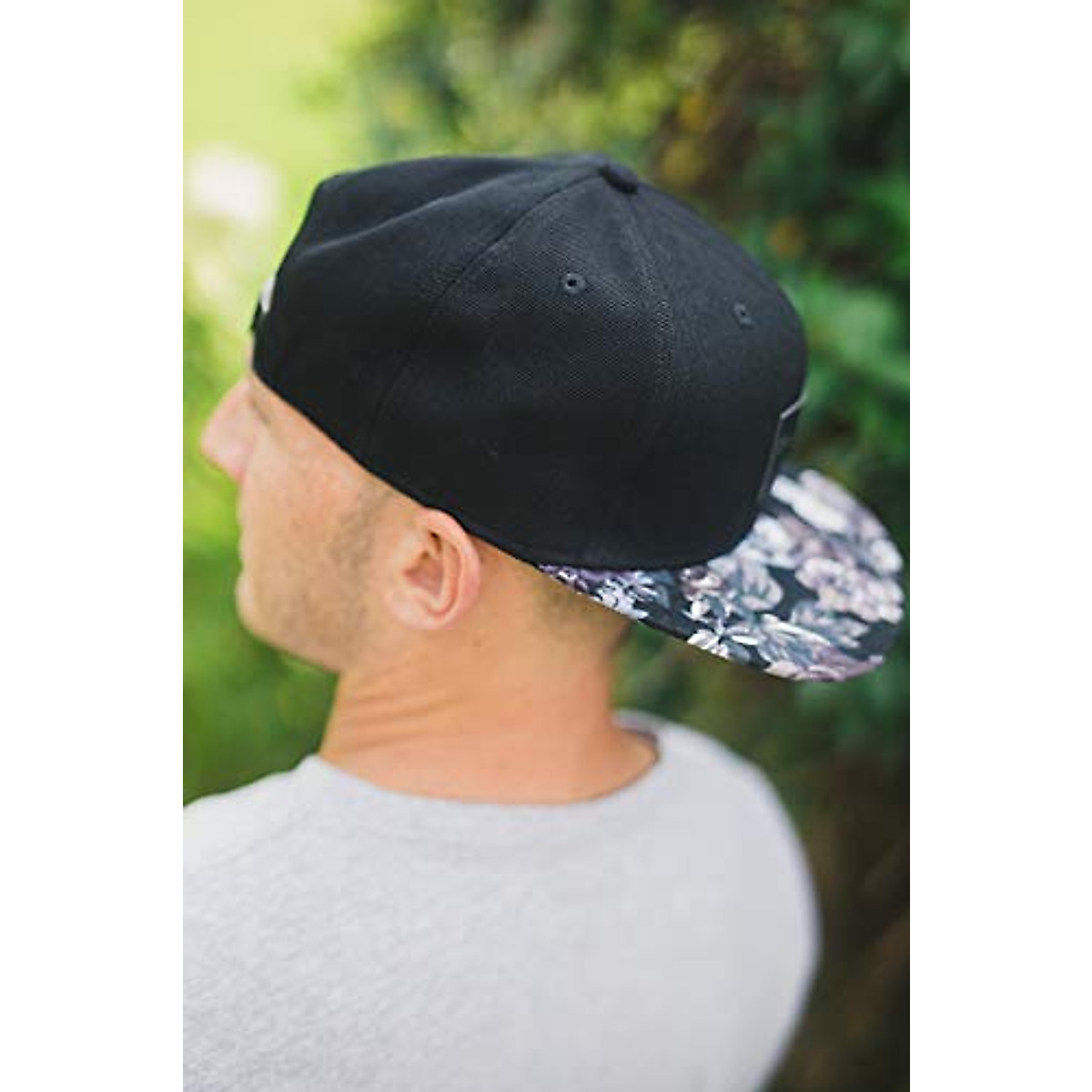 Bloomouflage Snapback Hat Floral Black Patch