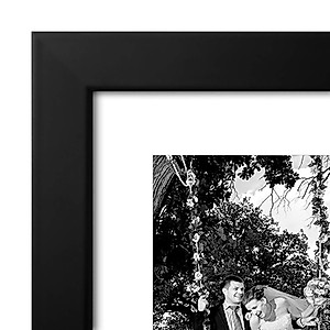 Americanflat 12x16 Picture Frame with Shatter-Resistant Glass - Use as 8x12 Frame with Mat or 12x16 Frame Without Mat - Signature Collection - Photo Frame for Wall Display - Black