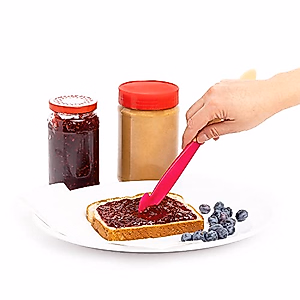 Talisman Designs Peanut Butter & Jam Scraper Spreader | 2-in-1 PB&J Spreader | 2 Sided to Mix, Spread & Scrape | Dishwasher Safe | Spreader Knife | Jam Spoon & Spreader