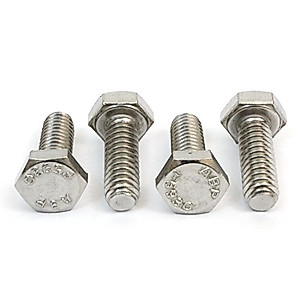 Bolt Dropper 5/16""-18 x 1 Stainless Hex Head Bolts (50 pk) - 18-8 Stainless Steel Self Tapping Sheet Metal Screws for Indoor and Outdoor Use, DIY Projects, Woodworking and More