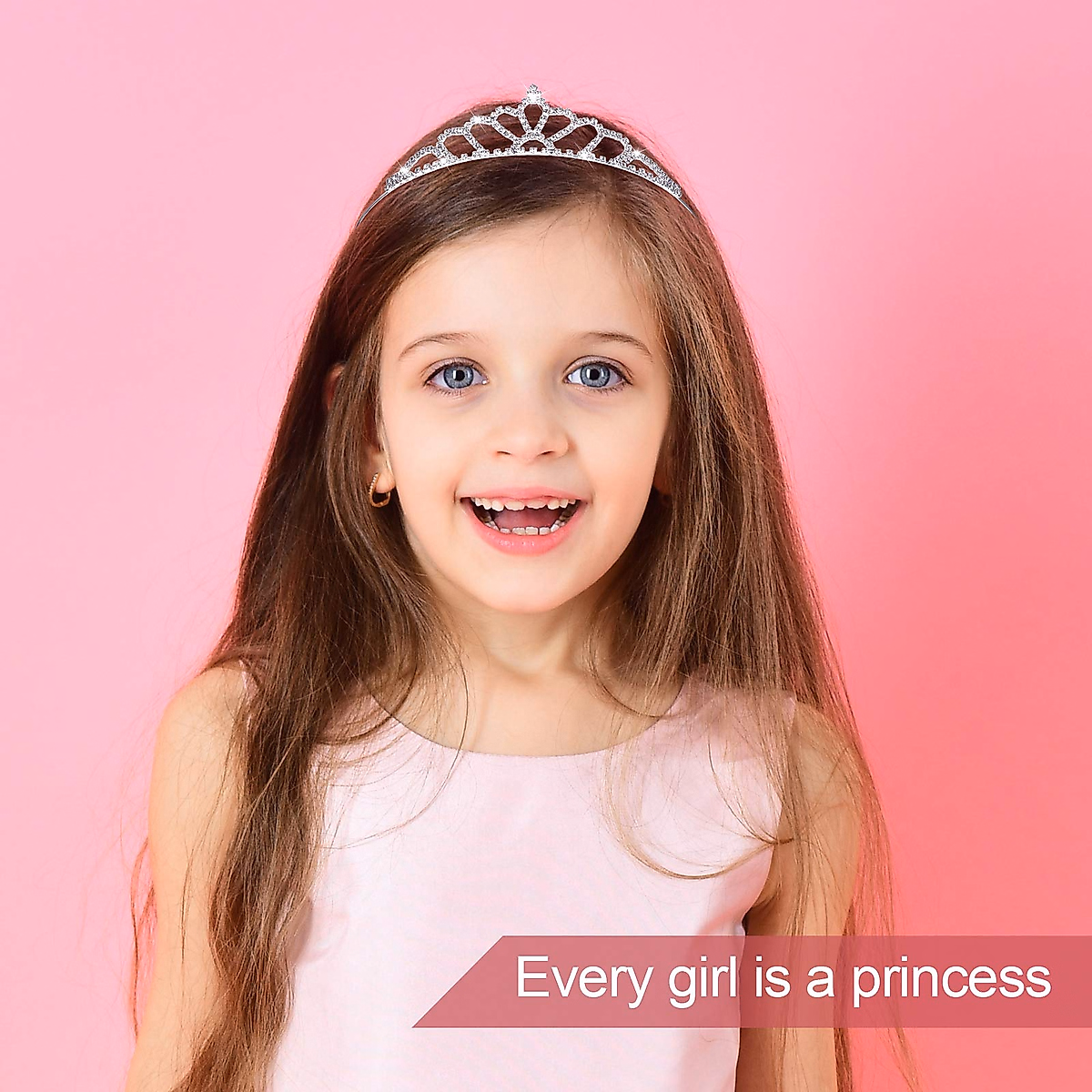 8 Pieces Girls Princess Tiara Crown Rhinestones Tiara Headband Crystal Toddler Crown for Wedding Birthday Crown Party (Vintage Style,Alloy, Rhinestones)