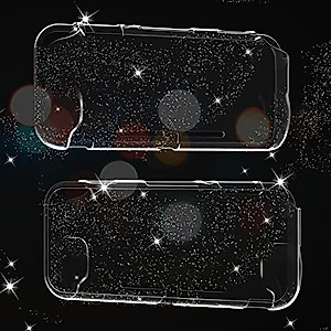 NANANINO Switch lite Clear Glitter Case, Switch lite Protective Case, Switch lite TPU Case - Clear