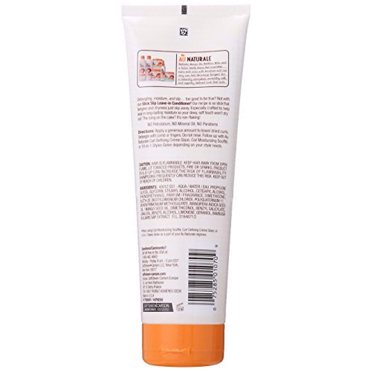 SoftSheen-Carson Dark and Lovely Au Naturale Anti-Shrinkage Curly Hair Products, Slick Slip Leave-In Conditioner, with Mango Oil and Bamboo Milk, for All Curl Types, Paraben Free, 8.5 Fl oz