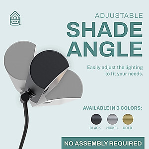 Home Intuition Classic Antique Retro Adjustable Leaning Piano Lamp Banker Desk Light (Matte Black)