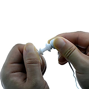 SWMIUSK Short Cord Waterproof Earbuds for Swimming, Easy Flip Turns and Not Falling Off, Wired 3.5 mm Jack 15-inch Cord Length, Underwater Headphones for Diving, Snorkeling, Showering, Running (White)