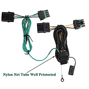 Oyviny Custom 4 Pin Trailer Wiring Harness for 1991-1997 Jeep Wrangler/1997 Jeep TJ/1991-1995 Jeep YJ