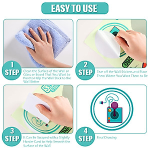 4 Sheets Gamer Wall Sticker Glow in The Dark Gamer Wall Decals Boy Children Video Game Room Decor Gaming Controller Wall Stickers Removable Wall Art for Kids Men Playroom Living Room