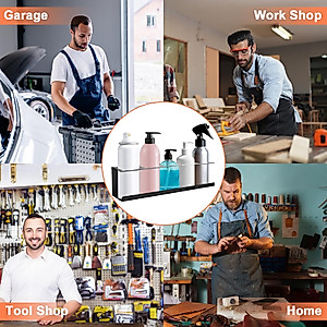 YAYODS 2 Pack Spray Bottle Holder Wall Mount, 5 Cans Spray Can Holder Rack Organizer Steel Aerosol Paint Spray Bottle Storage Rack for Garage Home Workspace, Black