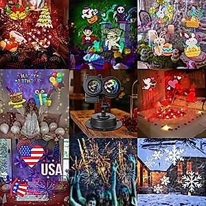 Christmas Projector Lights Outdoor, 3D Ocean Wave Christmas Light Projector with 26 HD Effects Waterproof Holiday Projector Lights for Home Indoor Birthday Party Xmas Decorations