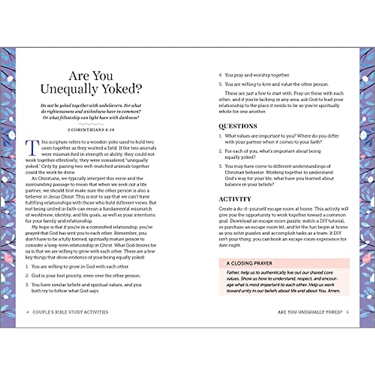 Couple's Bible Study Activities: 70 Engaging Activities to Connect With Your Faith and Each Other