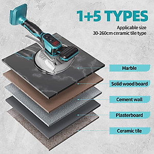 LAKIX Cordless Tile Vibration Tool, Tile Vibration Leveling Machine for Makitta 18V Battery, 8 Speeds Adjustable Suction Cup with Digital Display, for Tile,Floor,Wall (Batteries not included)