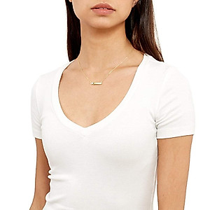 EVE'S ADDICTION Women's Custom 3 Stone Simulated Birthstone Name Bar Necklace (16" with 2" extender) Personalized Mother's Necklace Gift for Mom Grandma - Gifts for Mom