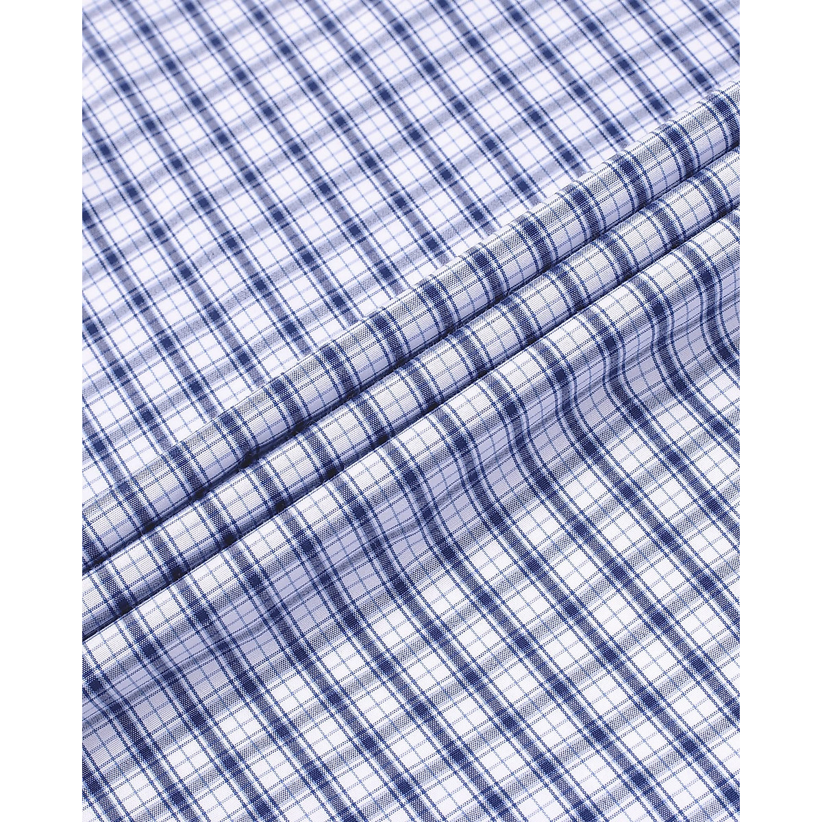 Alimens & Gentle Mens Gingham Button Down Shirt Long Sleeve Cotton Regular Fit Plaid Dress Shirts