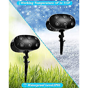 Christmas Projector Lights Outdoor Snowflake Projector Holiday Projection with Remote IP65 Waterproof for Themed Holiday Party