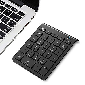 Bluetooth Number Pad for Laptop, Wireless Numeric keypad, 28 Keys Numpad Number Keypad Bluetooth 10 Keys Number Pad for Laptop, MacBook Air/Pro, iMac, Surface Pro, etc