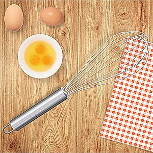 Whisk,12inch Stainless Steel Whisk,Kitchen Utensils Wire Whisk Balloon Whisk, Use for Cooking, Blending, Whisking, Beating, Stirring