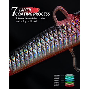 THKFISH Ice Fishing Jigs Panfish Ice Fishing Lures Kits Ice Fishing Gear Kit 14pcs Luminous Ice Fishing Color D