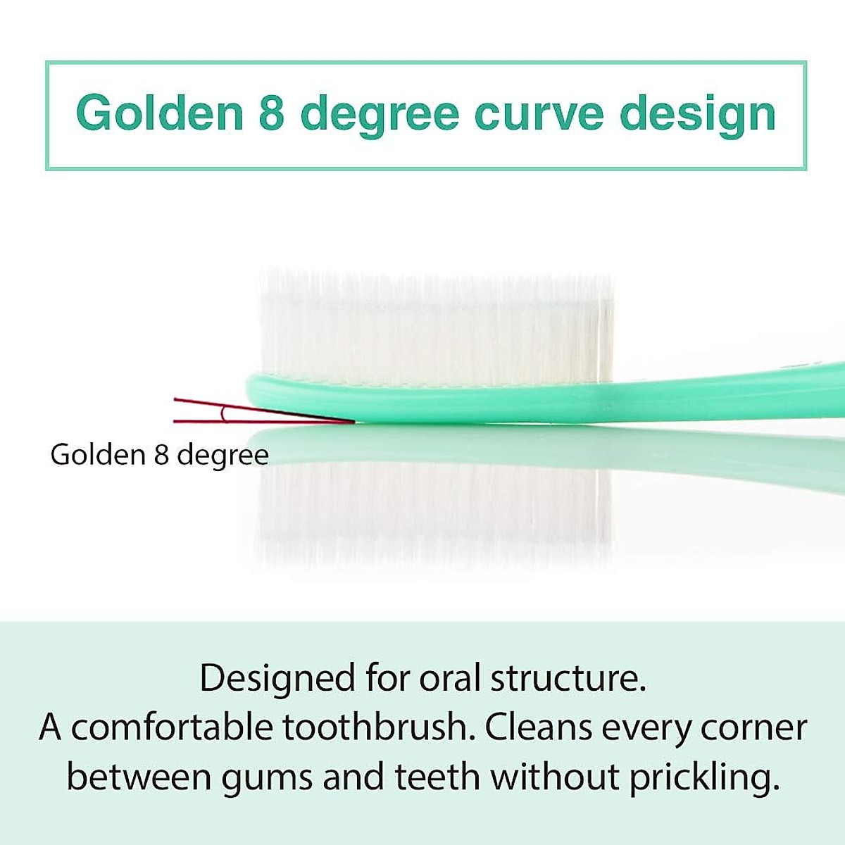 WANGTA Toothbrush 4pcs, Twice as Wide as Regular Brush Head, Wide Toothbrush, Long Brush Head, More Comfortable and Easier Brushing (White Brush)