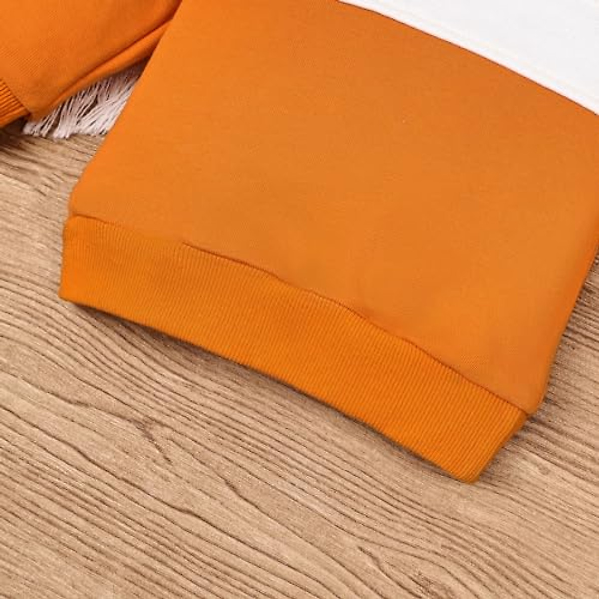 CETEPY Baby Boys Clothes 12-18 Months Toddler Boy Sweatshirt Patchwork Fall Winter Long Sleeve Shirt Pants Outfits Clothing Set Set Yellow 12-18 Months