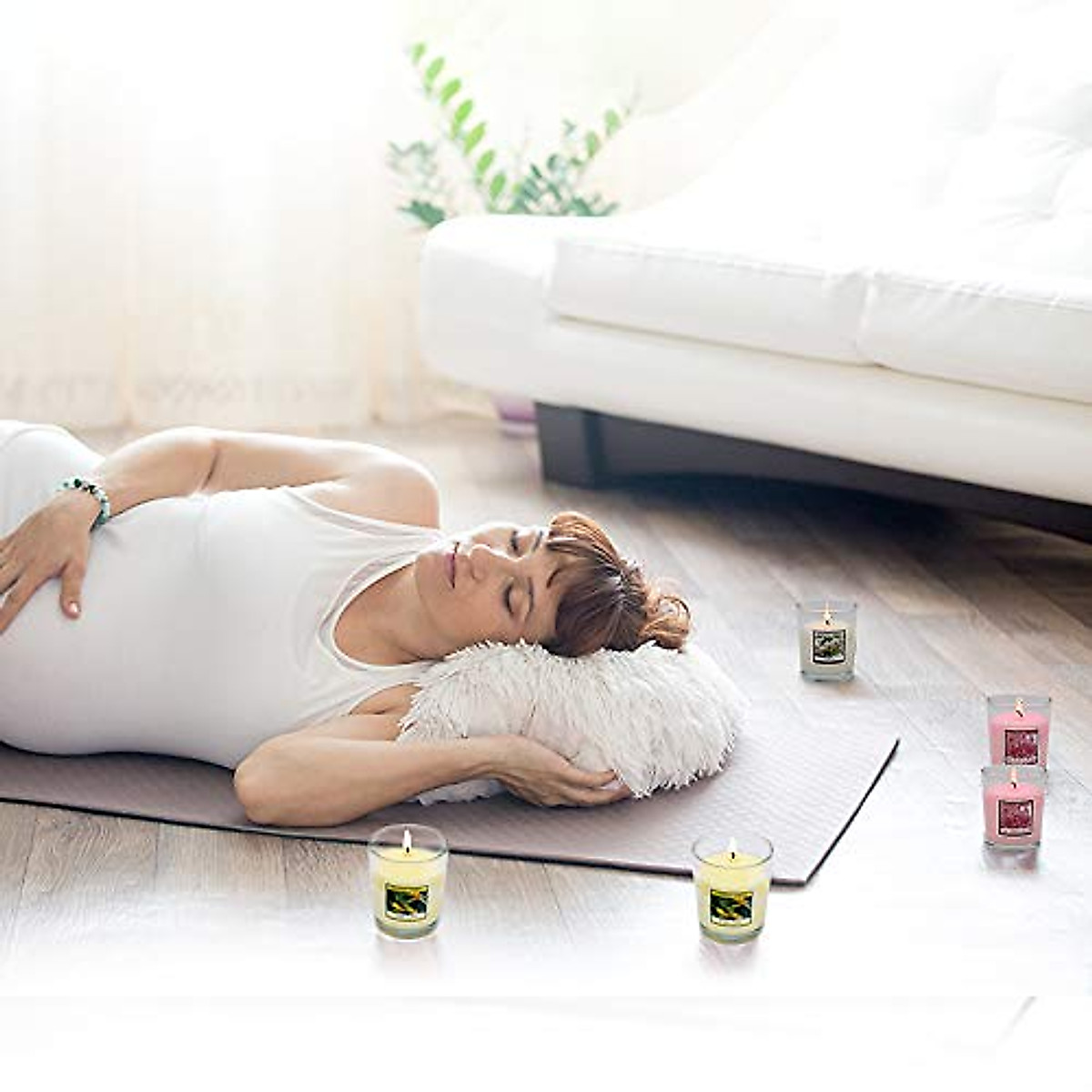 12 Packs Scented Aromatherapy Candle Set, 1.8 Oz Soy Votive Candle for Home Decoration, Candle Gifts for Christmas Thanksgiving and Anniversary