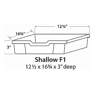 Gratnells Shallow F1 Storage Tray, Pack of 8, Heavy Duty School, Industrial & Utility Storage Bins, 12.3" x 16.8" x 3" (Translucent)