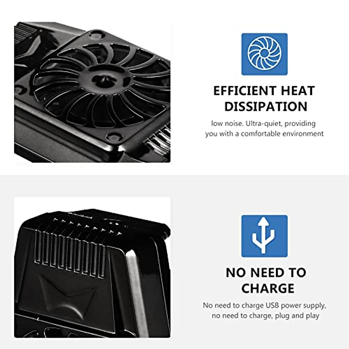 Gatuida 3pcs Games Silent Cooling Play Heatsink Cellphone Radiator: Phone Streaming Mobile Radiator for Universal Cell Fan Live Gaming Rechargeable Tablet Semiconductor Single